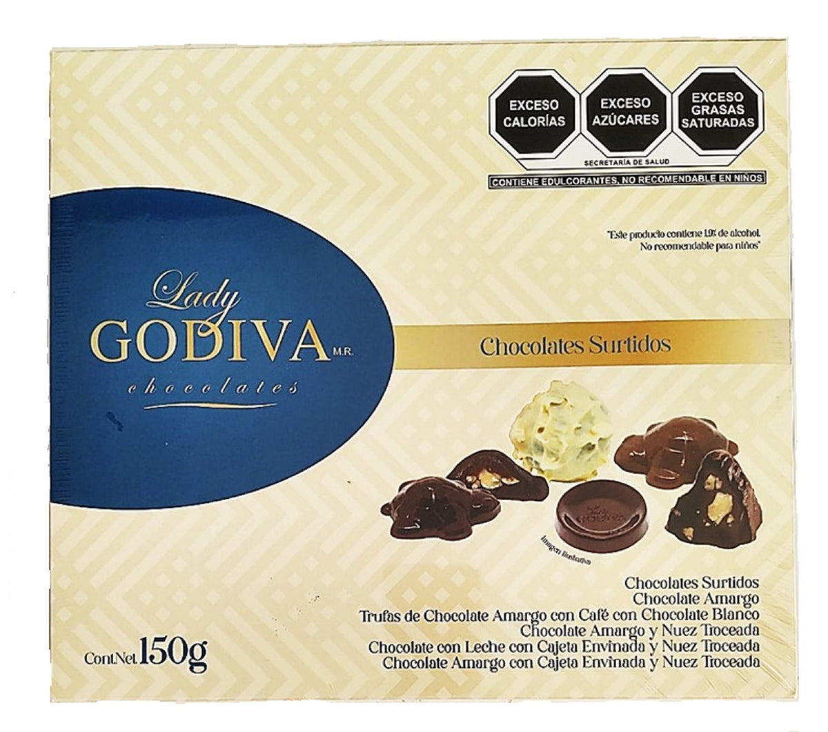 CHOCOLATE LADY GODIVA SURTIDOS 150 GR – Panoli.mx