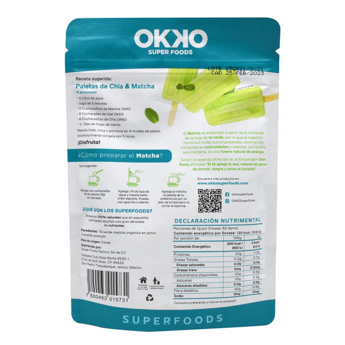 MATCHA OKKO 60 GR – Panoli.mx